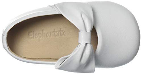 Elephantito Baby Girls European Crib Shoe, White, 4 Infant