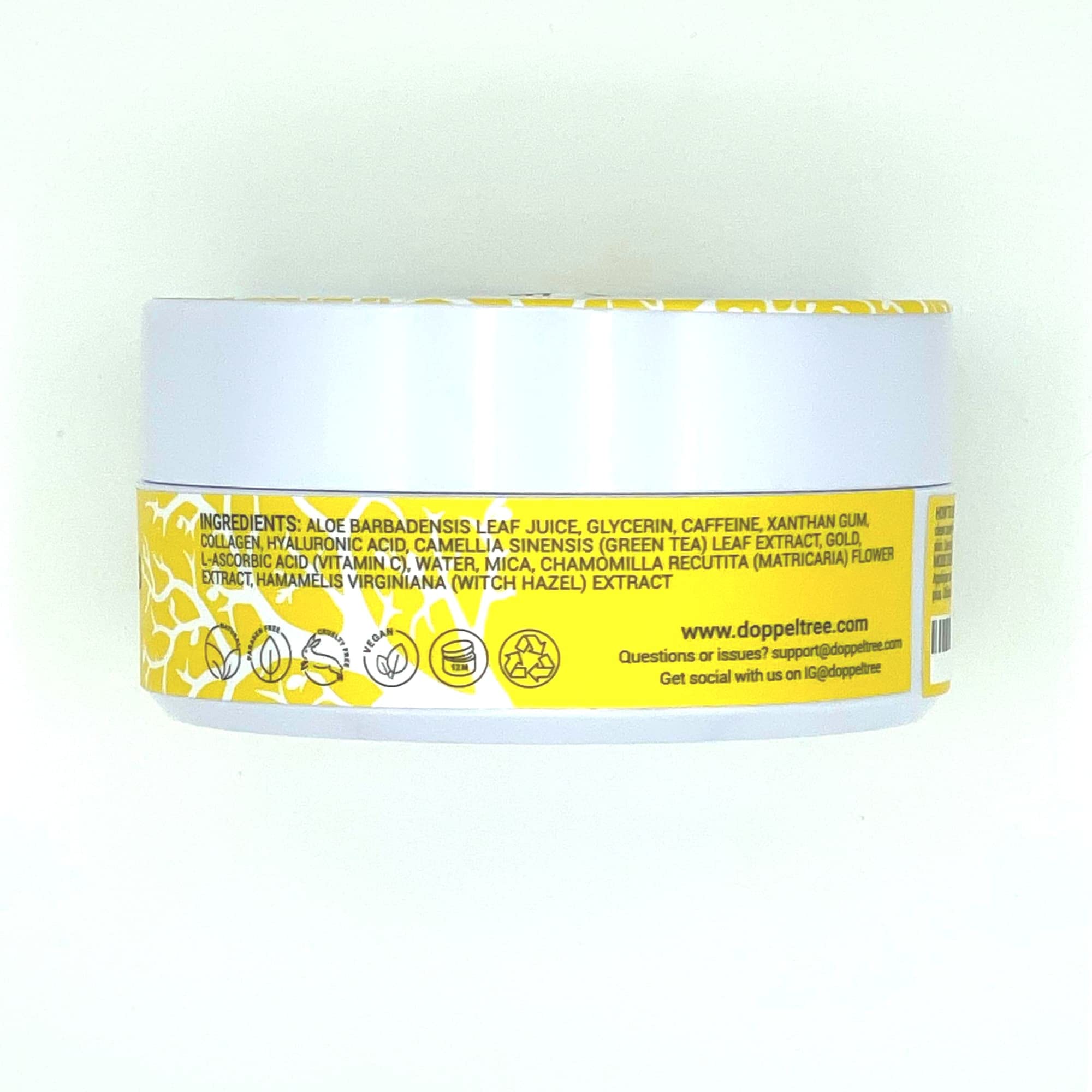 Doppeltree All Natural Caffeine Under Eye Patches & Hydrogel Masks (60 Pads) - Anti Aging Treatment for Crow Feet, Puffiness, Wrinkles, Dark Circles- Formulated in San Francisco