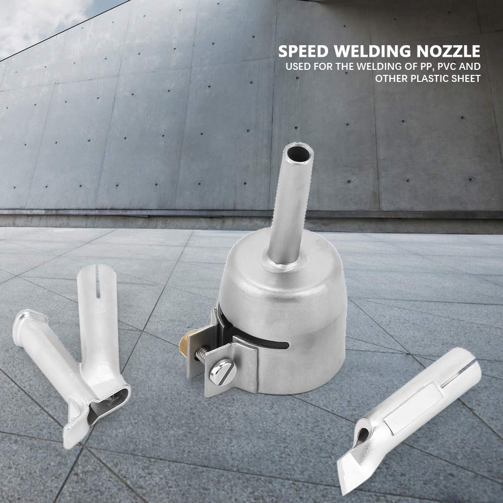 3pcs 5mm Hot Air Welding Gun Quick Welding Nozzle Tips for PVC Plastic Hot Air Gun for Welding of Plastic Sheets like PP, PVC