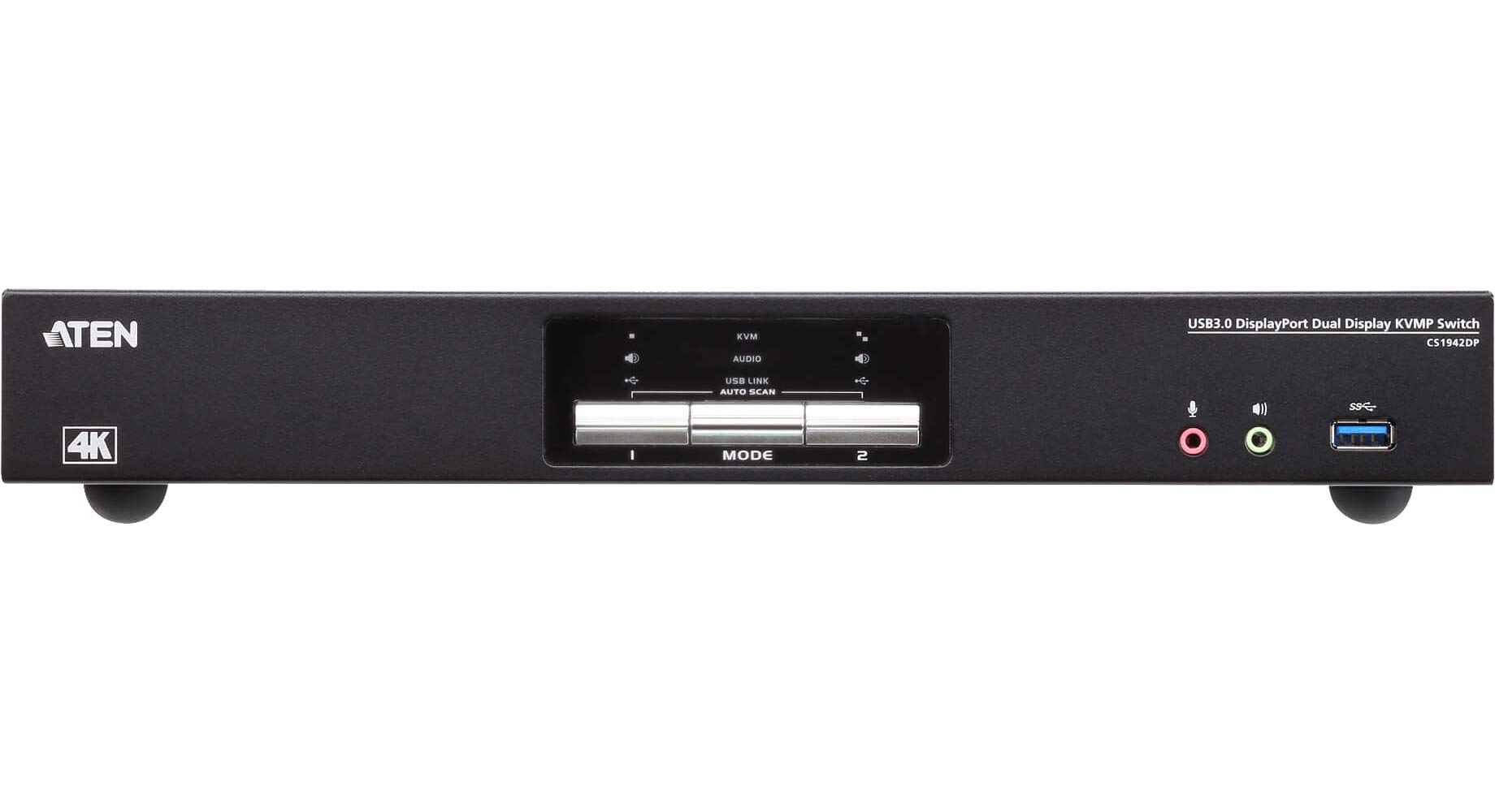 ATEN 2 Port 4K DisplayPort KVM Switch 2 Monitors 2 Computers Dual Monitor KVM Switch, Share USB Peripherals, Independent KVM, USB, and Audio Switching CS1942DP