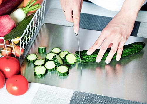 KORVOS Stainless Steel Cutting Boards for Kitchen, Heavy Duty Chopping Board, Butcher Block Board for Meat, Cheese, Vegetable