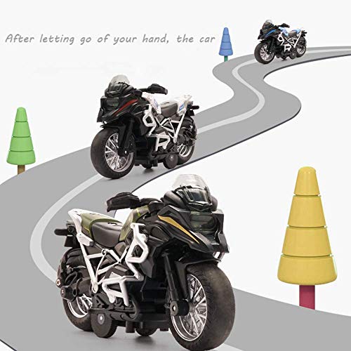 Gilumza Pull Back Motorcycle Toys with Music Lighting, Motorcycles Toy for Boys Kids Christmas Birthday Age 3 4 5 6 7 8 Year Old (Blue)