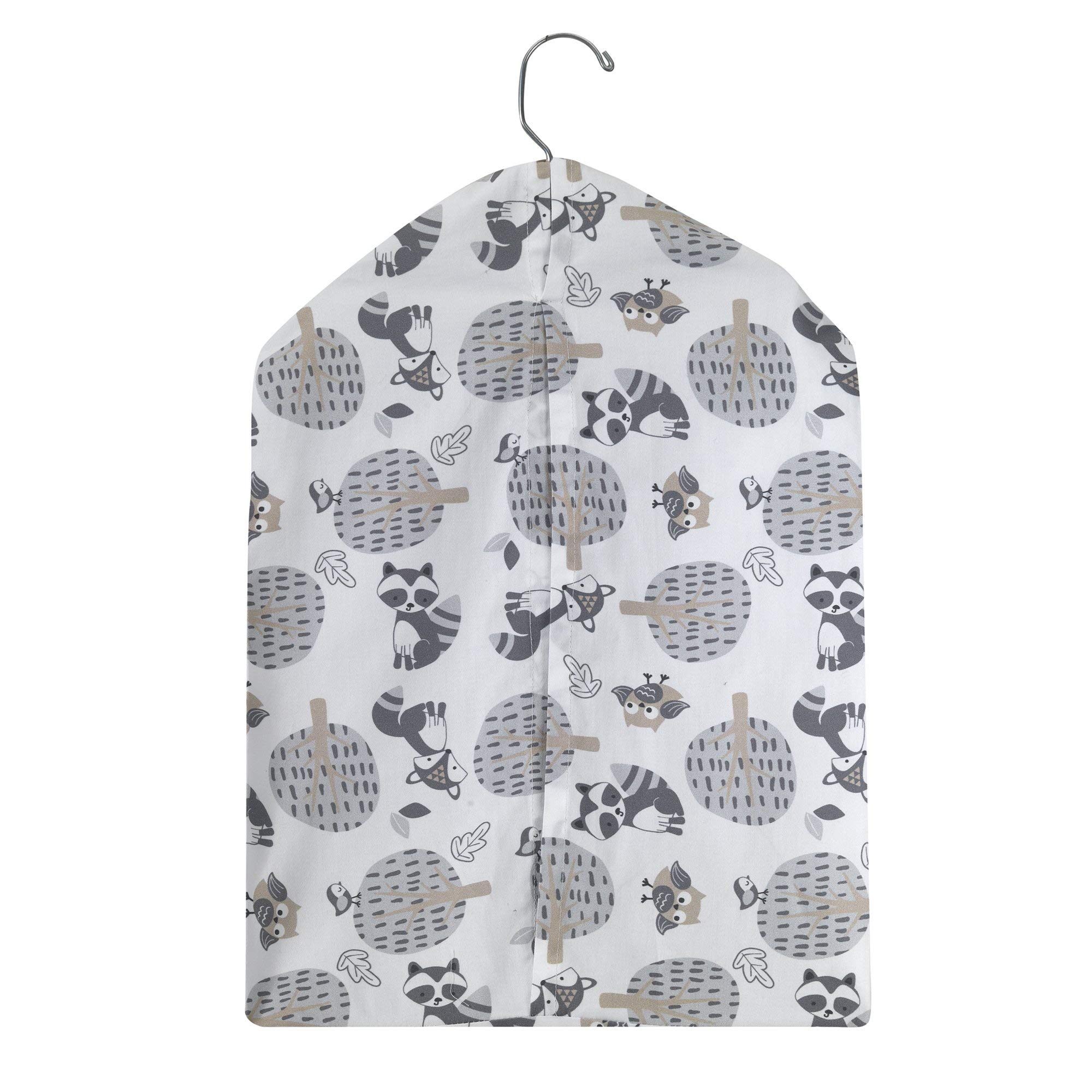Bedtime Originals Little Rascals Forest Animals Diaper Stacker, White/Gray