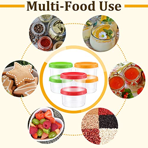 36 Pack Freezer Storage Containers with Lids, Reusable Twist Top Containers for Soup, Round Wide Mouth Lunch Jars, Freezer Deli Containers (8 oz)