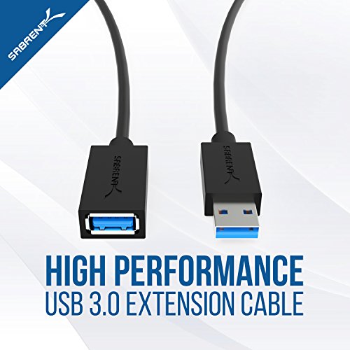 SABRENT 7 Port USB 3.0 HUB + 2 Charging Ports with 12V/4A Power Adapter [Black] (HB-U930) USB 3.0 Extension Cable