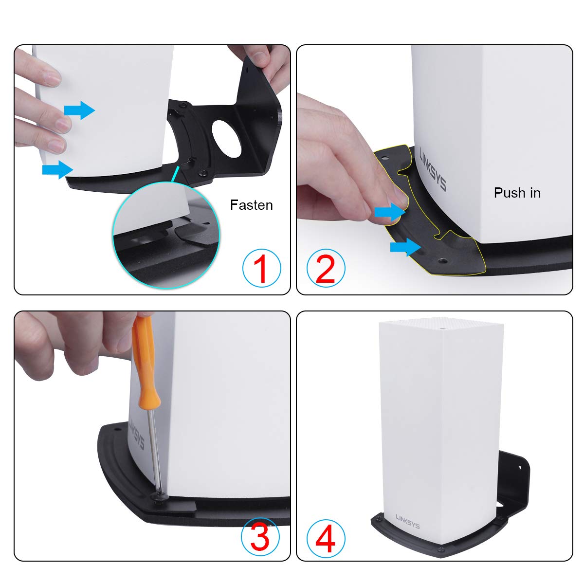 OkeMeeo Router Mount for Linksys WiFi 6, Wall Mount for Linksys MX10/MX5 for Space Saving (2 Pack)