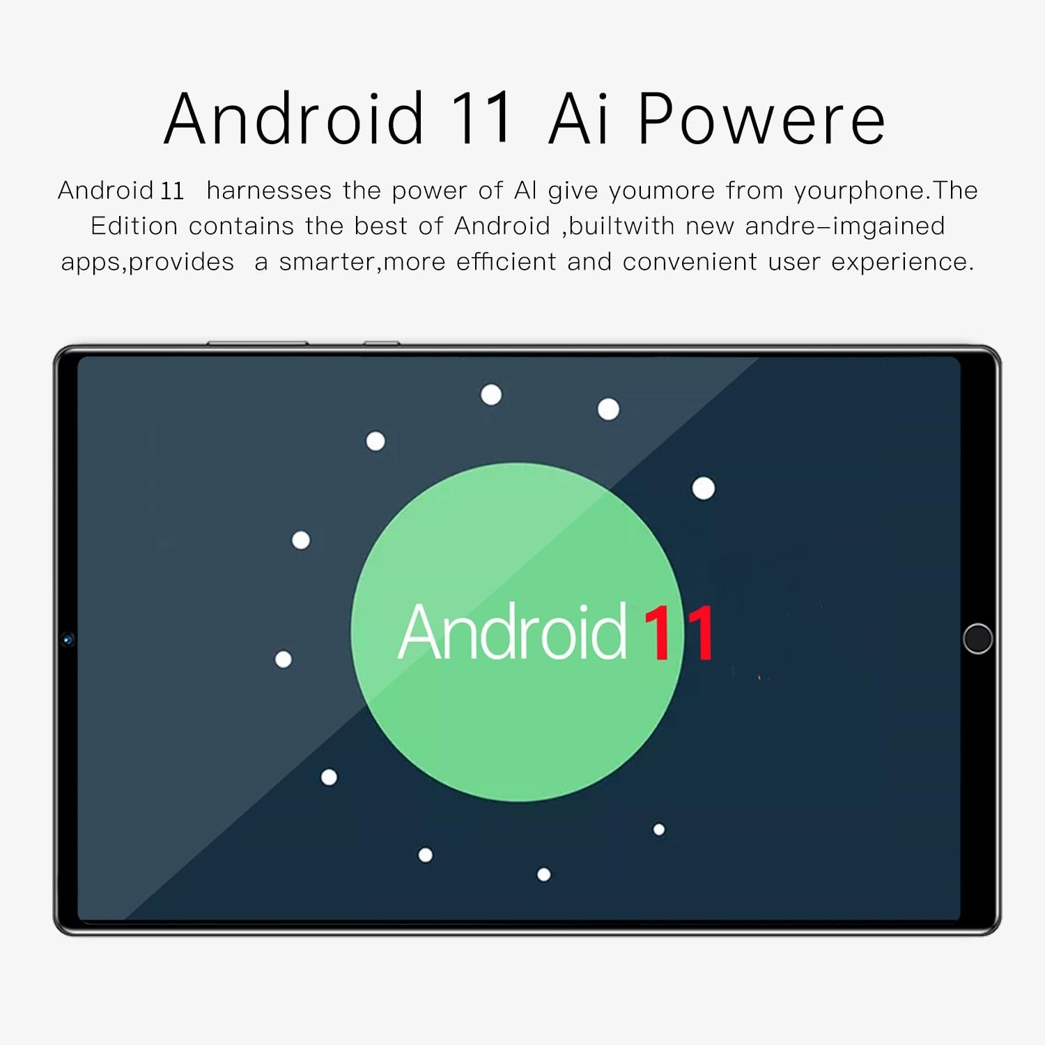 2023 Global Version 11.6 Inch Tablet Android 16GB RAM 1TB ROM Android 11.0 MTK6797 WiFi 8800mAh 10 Core Network Full Screen Green 1 / 16GB 1TB / UK-Plug