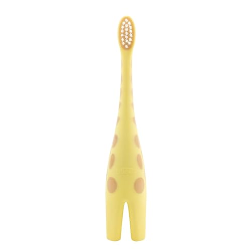 Dr. Brown's Infant-to-Toddler Training Toothbrush Set with Fluoride-Free Baby Toothpaste, Strawberry - Giraffe - 1.4oz - 0-3 years