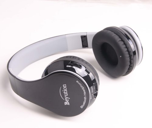Beyution Hi-Fi Stereo Bluetooth Headphones Over-Ear Headset with Micphone for Apple iPhone/iPAD/iTouch/Samsung Galaxy Toshiba Huawei Cell Phone Tablet which Have Bluetooth Device