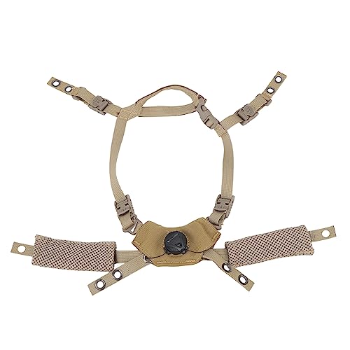BROLEO Helmet Chinstrap Dial Hanging System, Easy to Install Exquisite Workmanship Portable Waist Helmet Padding Kit for MICH for Wendy (Mud Spongeand Suspension)