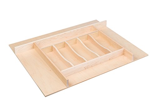 Century Components TTKF26PF Maple Wood Silverware Tray Drawer Organizer, 26-3/4" x 22" Trimmable