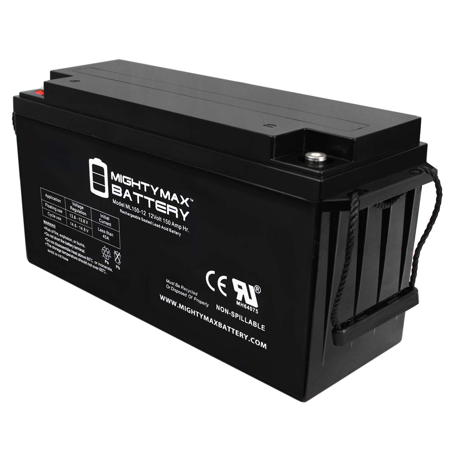 Mighty Max Battery 12V 150AH SLA Replacement Battery for 150ah Deep Cycle Rechargeable Battery