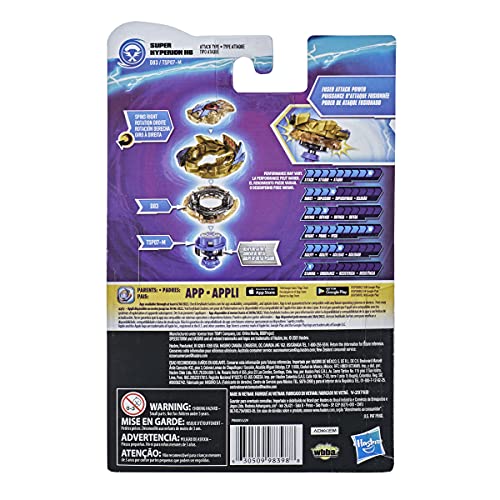 BEYBLADE Burst Surge Speedstorm Super Hyperion H6 Spinning Top Starter Pack -- Attack Type Battling Game Top with Launcher, Toy for Kids