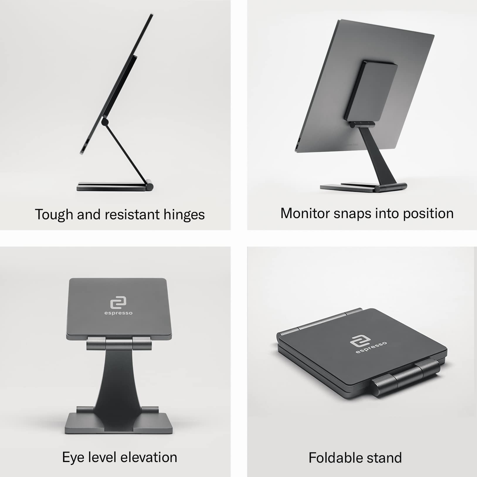 espresso Displays Stand β Sleek, Magnetic & Ergonomic Monitor Stand for espresso Portable Displays | Lightweight & Durable Workspace Accessory