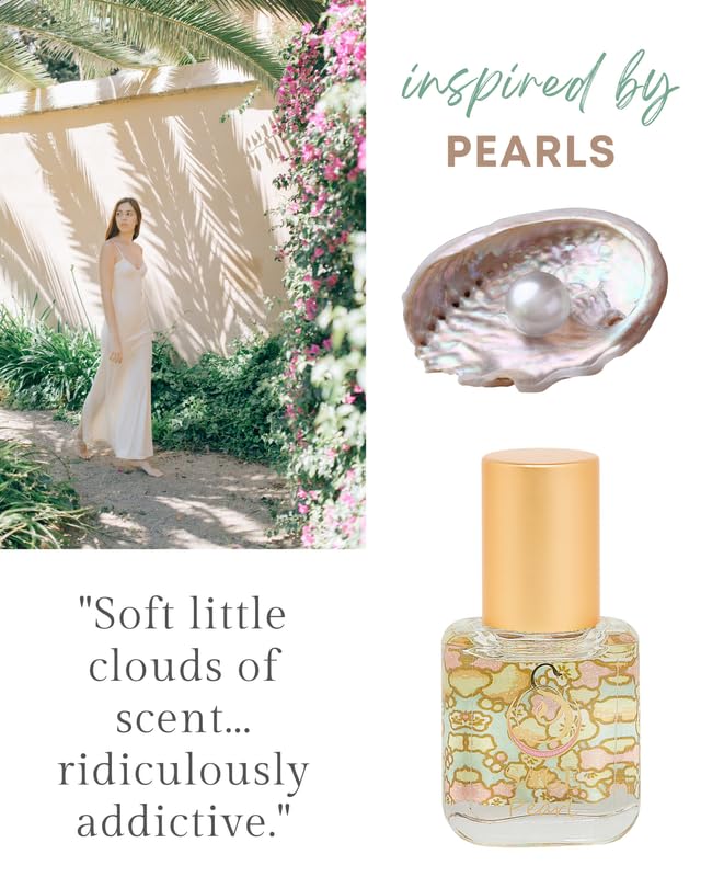 Pearl Organic Perfume Oil Extract Roll-On by Sage- 1/4 oz, Vegan & Cruelty-Free, Subtle Scent, Vanilla, Sandalwood, Musk
