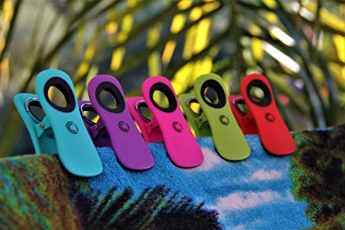Beach Towel Clips for Pool Chairs, Beach Chairs and Cruise Ship are Vacation Essentials - 3β No Rust Stainless Steel, Premium Durability and Unmatched Quality Keeps Towel From Blowing Away (Turquoise)