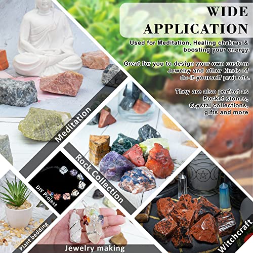 Crocon 1/4 LB Green Jade Rough Bulk Natural Stone Raw Gemstone Tumbling Cabbing Polishing Gem Mining Chakra Balancing Reiki and Crystal Healing Good Luck Home Office Decor