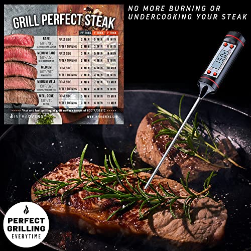 Air Fryer Cheat Sheet Cooking Times Chart Magnet Accessories for Refrigerator + Airfryer Baking & Grilling Cook Books and Kitchen Magnetic Fridge Food Temperature Guide for Quick Reference