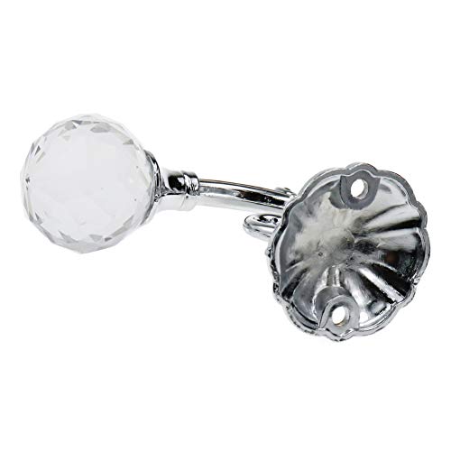 Dahszhi Drape Hooks Crystal Curtain Tiebacks Hooks Multi Use Wall Coat Hook - 2pcs