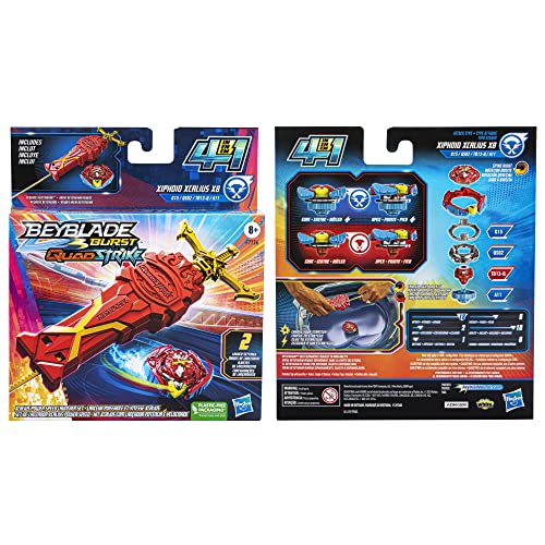 BEYBLADE Hasbro Burst QuadStrike Xcalius Power Speed Launcher Pack, Battle Game Set with Xcalius Power Speed Launcher and Right-Spin Battling Top Toy