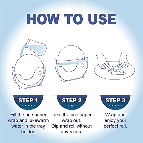 BANU Rice Paper Water Bowl with Side Pocker Holder for Rice Paper Wrappers for Spring Rolls, Summer Rolls. Spring Roll Maker, Banh trang holder (1)