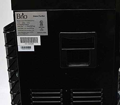 Brio Countertop Self Cleaning Bottle Less Water Cooler Dispenser with Filtration - Hot Cold and Room Temperature Water