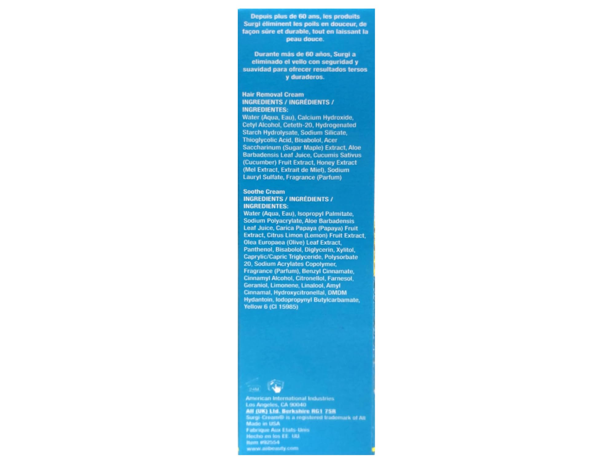 Ardell Surgi Professional Hair Remover Cream for Face Fresh Scent, 1.75 Ounce
