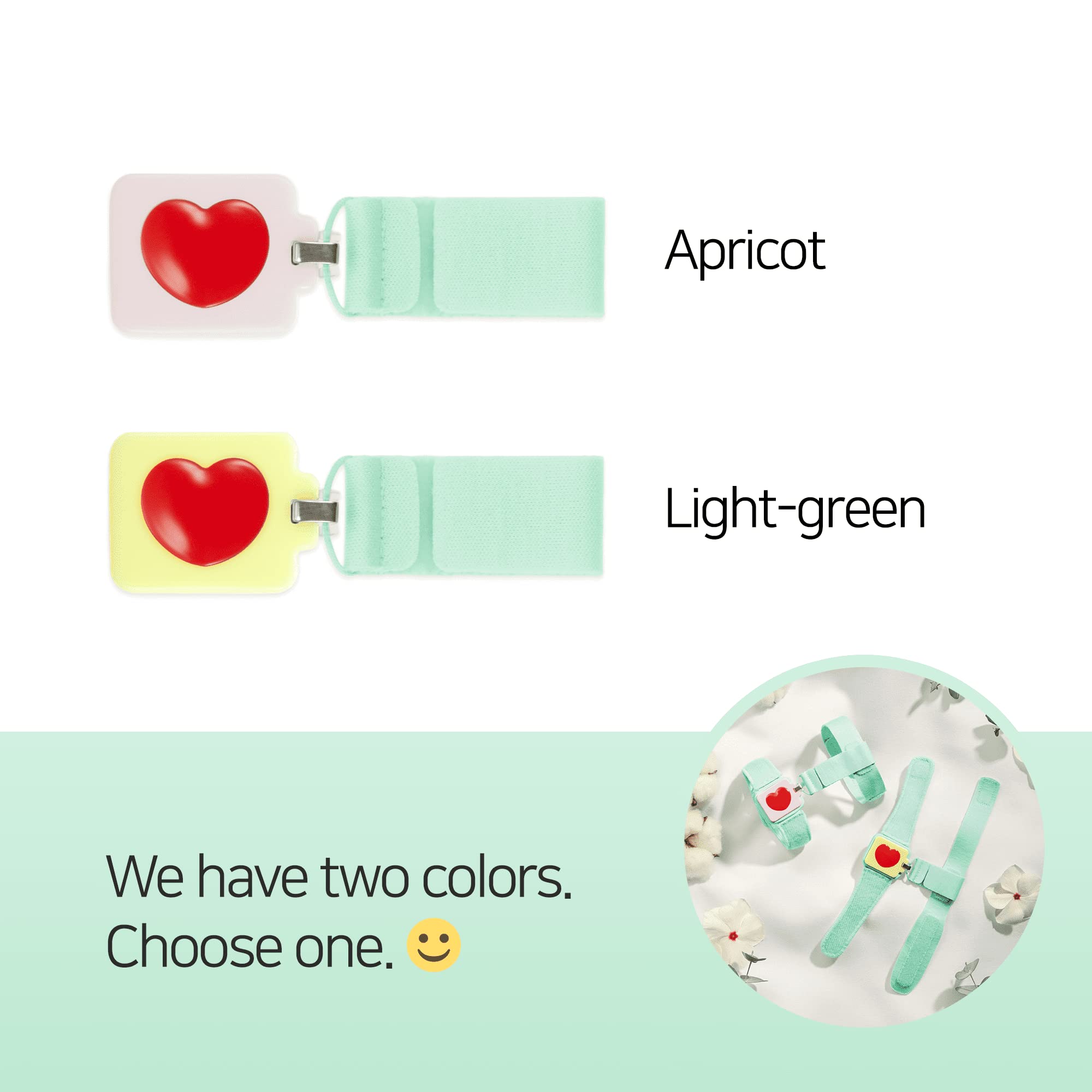 AIMON Smart Band Baby Monitor - Tracks Heart Rate, Average Oxygen as Sleep Quality Indicators. Tracks Temperature, Falling and Crying Too. Has 2 Sizes(Small+Large) for 0~35months.