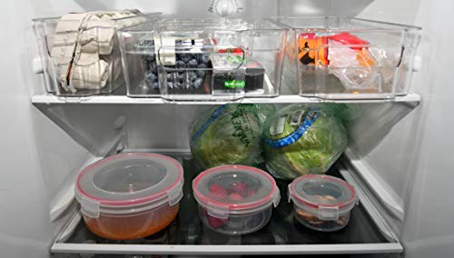 Home-X Plastic Food Storage Containers for Lunch, Reusable Bowls for Meal Prep, 6 Pieces