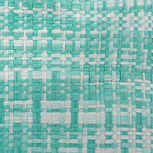 DII Woven Paper Storage Bin, Tweed, Aqua, Medium