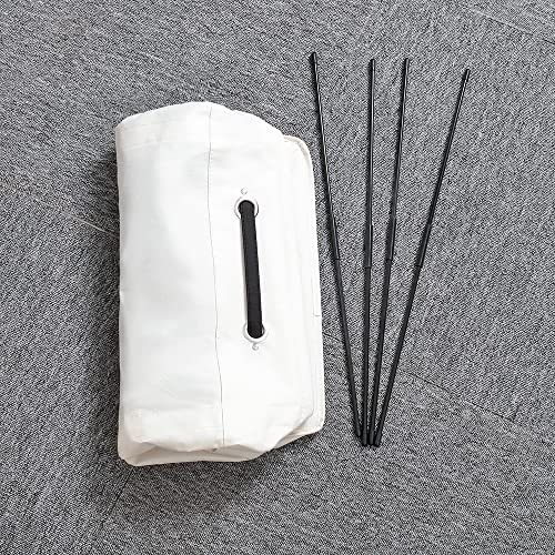 Comfortez Slim Laundry hamper with handles Portable Narrow cloth hamper Skinny laundry hamper Waterproof Clothes hamper Fabric baskets for laundry（Beige）