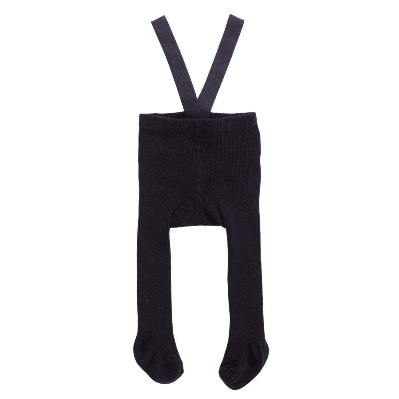 Mubineo Infant Newborn Baby High Waist Leggings Tights Socks Girls Boys Toddler Suspender Pantyhose (Black, 6-12 Months)