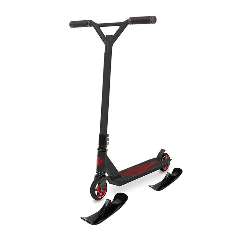2pcs Snow Scooter Ski Skate Board Sled Conversion Kit Winter Cycling Ski Attachment for Kids Car Scooter Two-Wheel Sled Accessories Riding Tyre Replacement