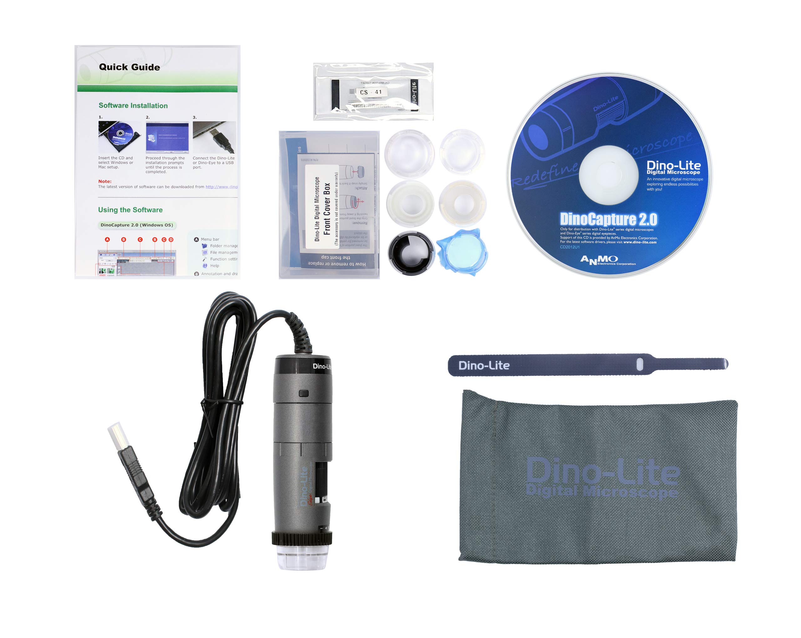 Dino-Lite USB Digital Microscope AF4915ZTL - 1.3MP, 10x - 140x Optical Magnification, Measurement, Polarized Light, AMR, EDOF, Long Working Distance, WF-20 Compatible