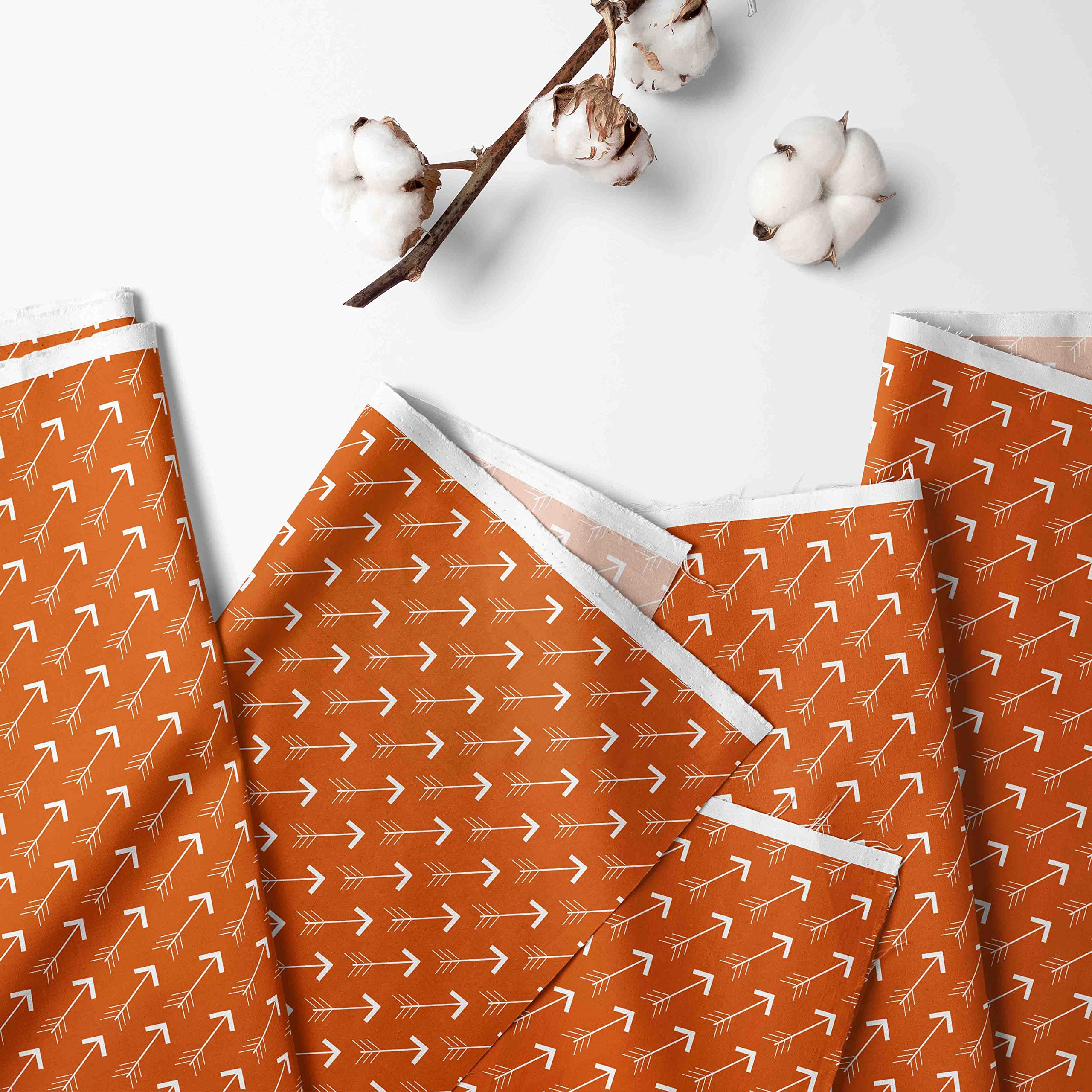 Bacati - Playful Foxes Orange/Grey Crib/Toddler Bed Skirt Dust Ruffle (Orange Arrows Print)