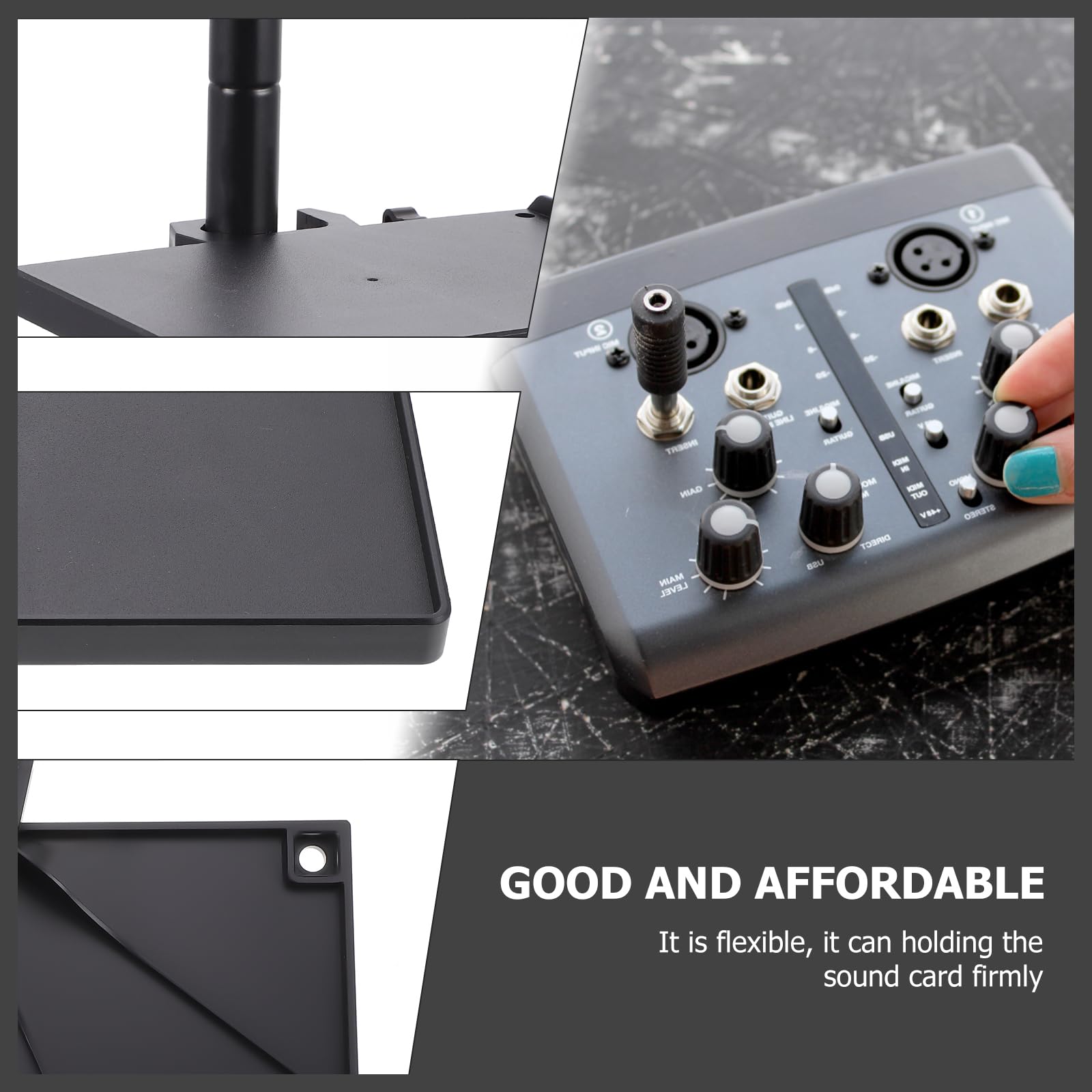 2pcs Universal Sound Storage Tray Live Broadcast Microphone Mic Rack Stand