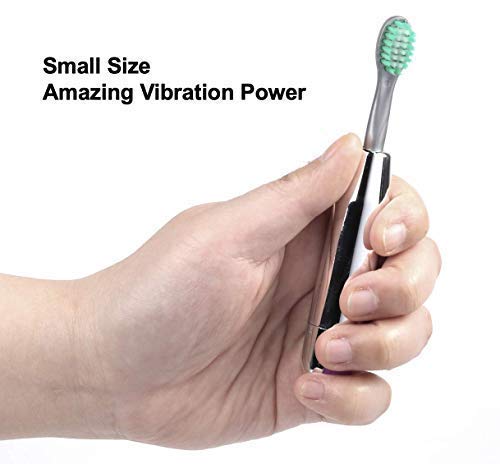 SonicPowerUSA Micro Sonic Toothbrush - Portable and Powerful Toothbrush with Rechargeable Batteries - Lightweight Electric Toothbrush with Changeable Brush Heads - Great for Travel and Easy to Use