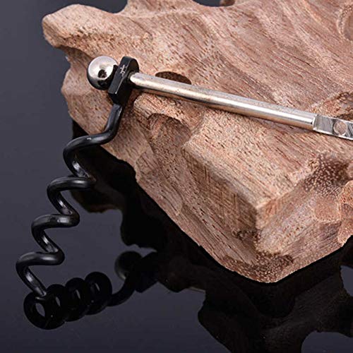 2Pcs Portable Stainless Steel Wine Beer Bottle Openers with Keychain Multi‑Functional Corkscrews for Home Kitchens,Cafes, Restaurants,Outdoor Picnics,Camping and Parties Black