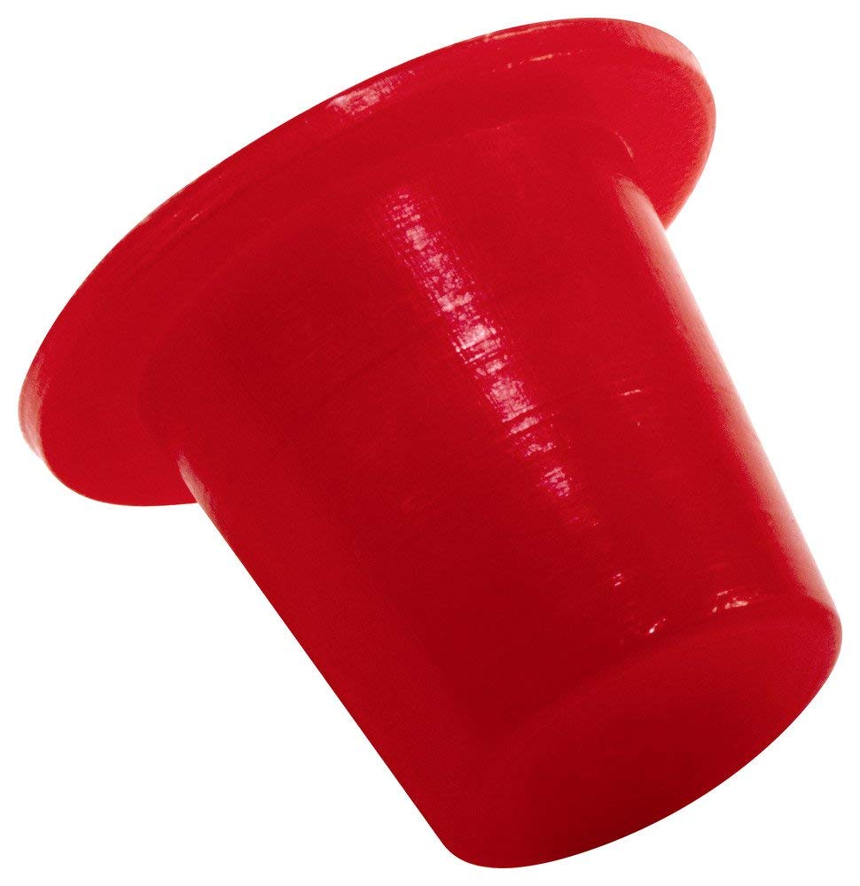 Caplugs T-1 T Series β Plastic Tapered Cap and Plug, 200 Pack, Red LD-PE, Cap OD 0.174" x Plug ID 0.302" Protective Closures, Dust and Moisture Seals, MIL Spec, SAE Fittings, Hydraulic (99394263)