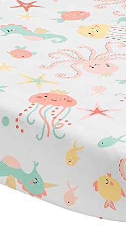 Bedtime Originals Ocean Mist Fitted Crib Sheet, Multicolor