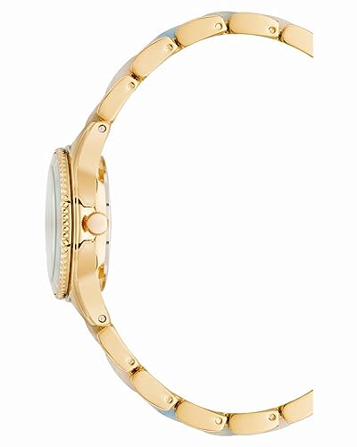 Anne Klein Women's Japanese Quartz Dress Watch with Plastic Strap, Blue, 12 (Model: AK/3212LBGB)
