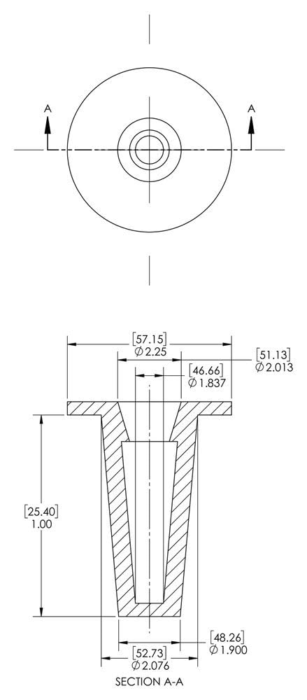Caplugs T-21 T Series – Plastic Tapered Cap and Plug, 40 Pack, Red LD-PE, Cap OD 1.837" x Plug ID 2.076" Protective Closures, Dust and Moisture Seals, MIL Spec, SAE Fittings, Hydraulic (99394314)