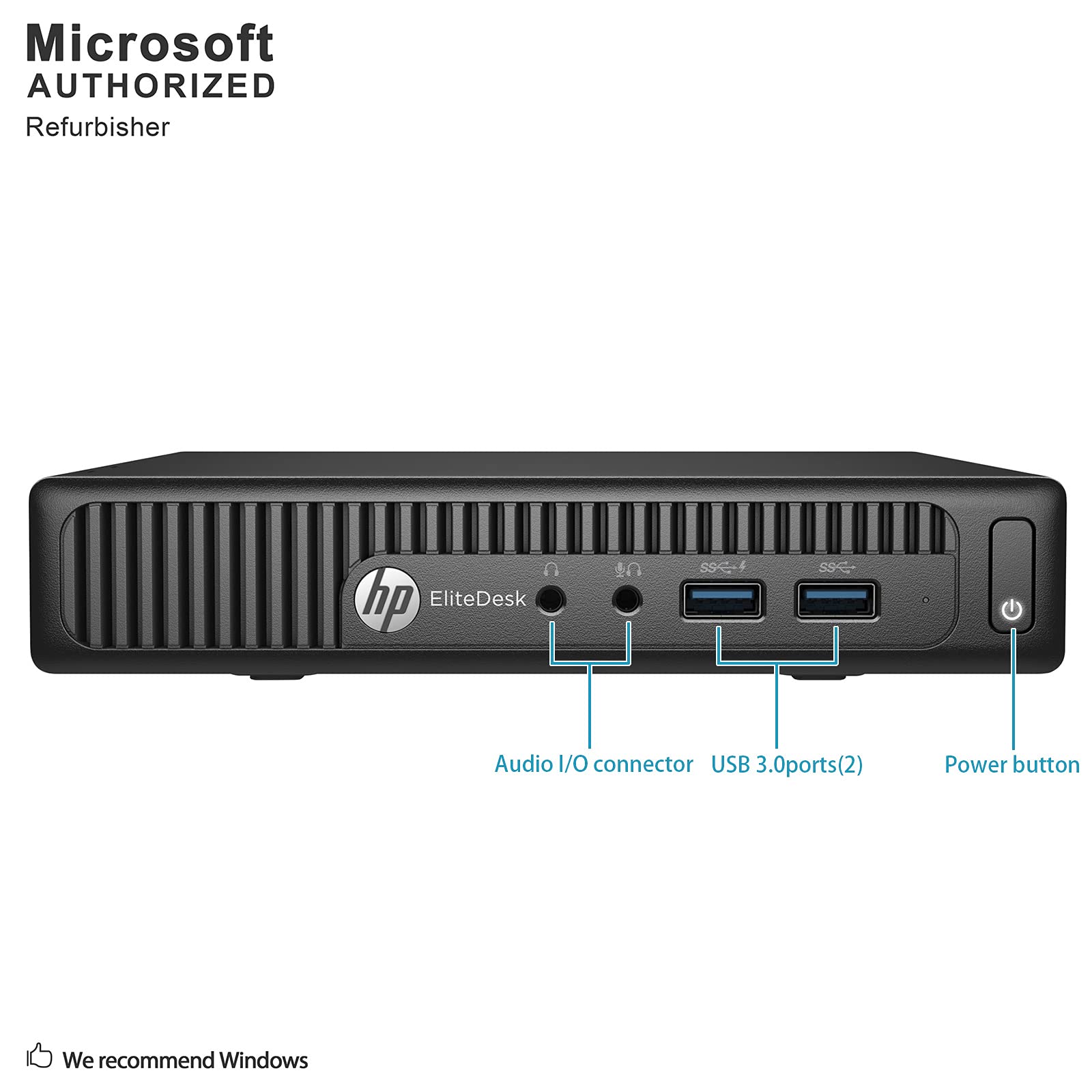 HP EliteDesk 705 G3 Desktop Mini Computer PC, AMD A10 PRO-8770E Quad Core up to 3.5 GHz, 8G DDR4, 500G, WiFi, Bluetooth, Windows 10 Pro 64 Bit-Supports English/Spanish/French (Renewed)