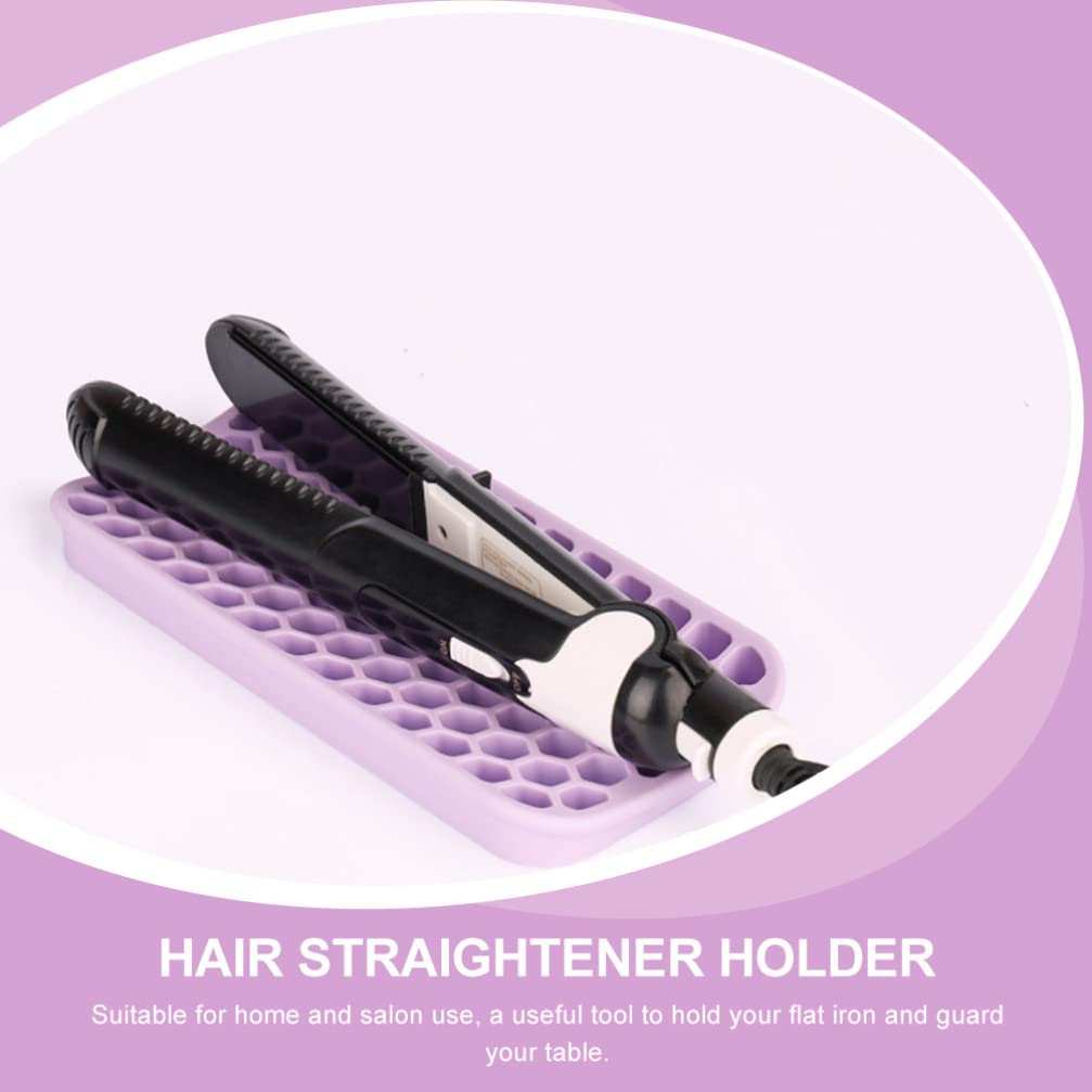 2pcs Hairdressing Potholder Counter Hair Tool Holder Silicone Mat for Hair Tools Counter Curling Wand Holder Flat Iron Holder Silicone Hair Tool Holder Curling Wand Mat