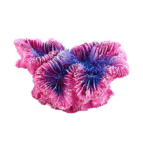 Danmu 1Pc of Polyresin Coral Ornaments, Aquarium Coral Decor 4 7/10" x 1 9/10" x 4 7/10" for Fish Tank Aquarium Decoration
