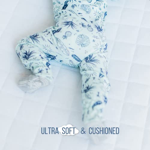 Bassinet Mattress Pad Protector- Fits The 30” x 20” Graco Travel Lite Crib, Soft Bamboo Surface, Breathable - Waterproof Bassinet Mattress Protector - Bassinet Mattress Cover
