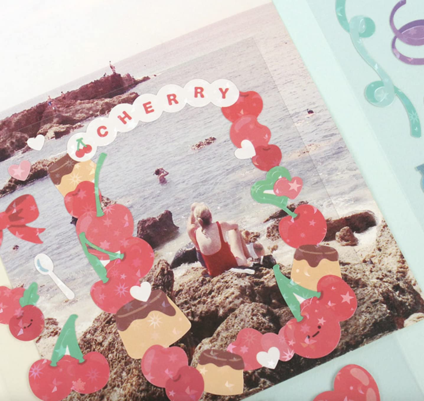 Cute Essential Kawaii Aesthetic Stationery Sticker Pack - 8 Sheets (258+ Stickers) - for Planners, journals, scrapbooks, Gifts, Kpop photocards, polocos, Frame, Removable, Confetti, Flowers, Bubble