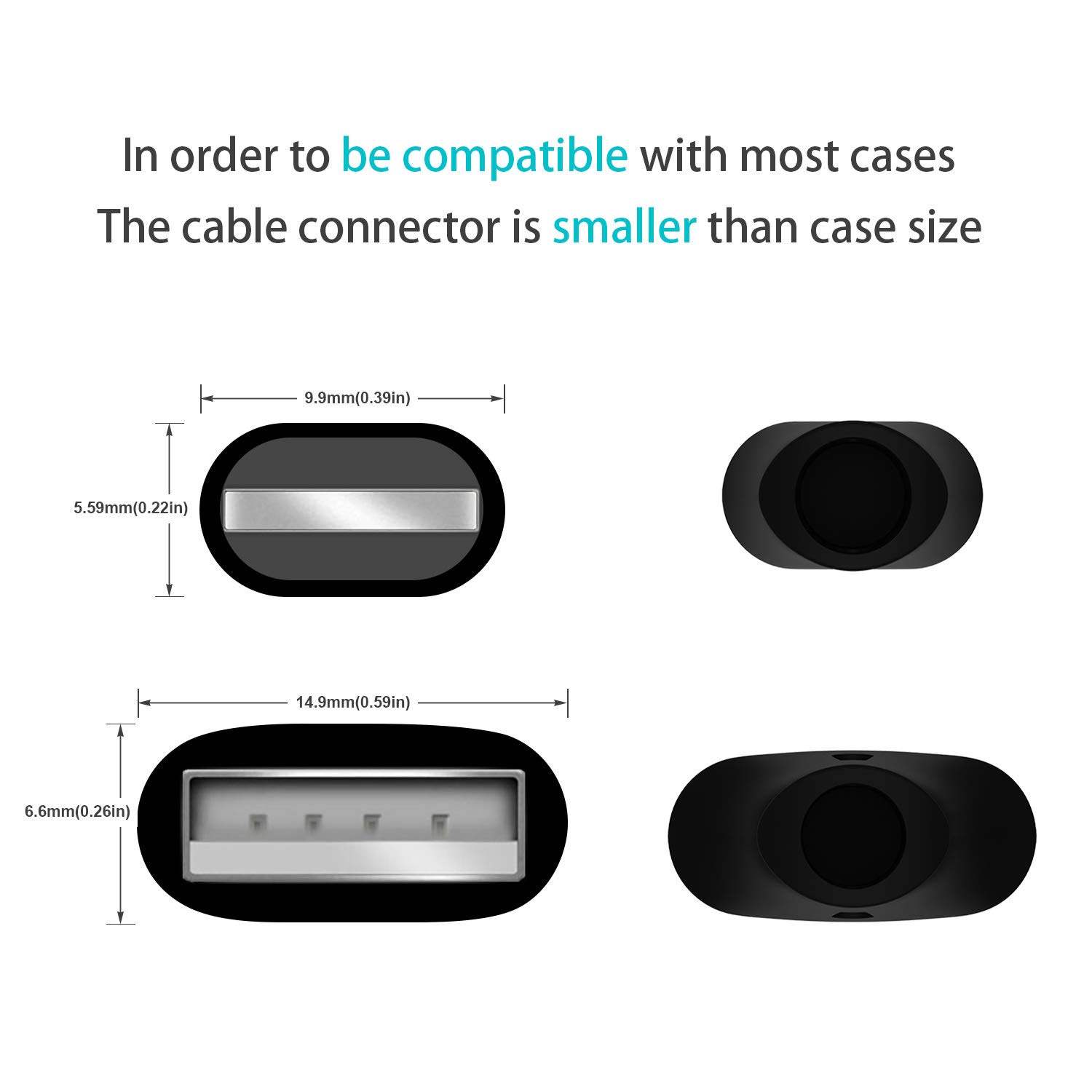 AGVEE 3 Pack 1.5ft for iPhone Charging Cable, Reinforced End Tip, Braided Fast OEM USB Charger Wire Data Cord for iPhone 11 10 8 7 6S 6, iPad iPod iOS Case Friendly, Black