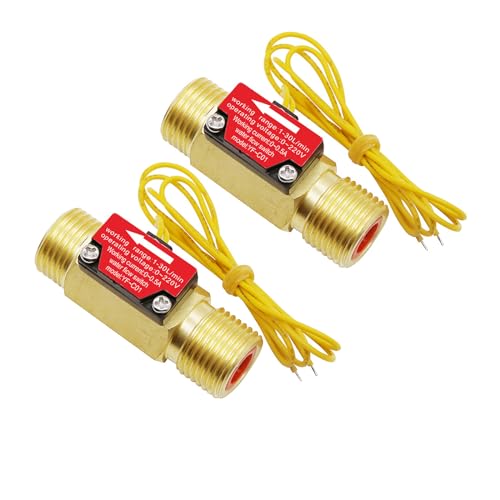 2pcs High Performances DN15 Meter Water Meter 1.5-30L/min Water Liquid Flowmeter Stainless Steel