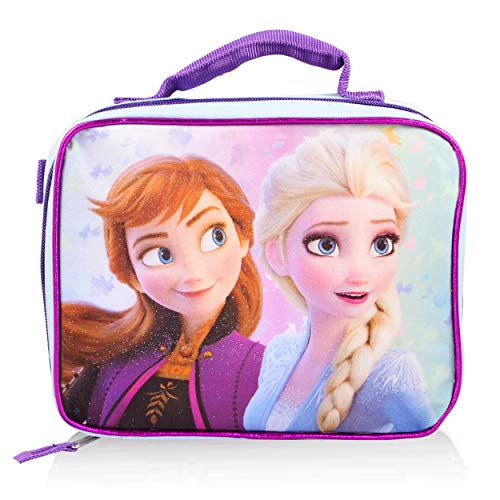 Disney Frozen Backpack and Lunch Box Set for Girls ~ Deluxe 16" Frozen 2 Backpack with Insulated Lunch Bag, Stickers,and More (Frozen School Supplies Bundle)